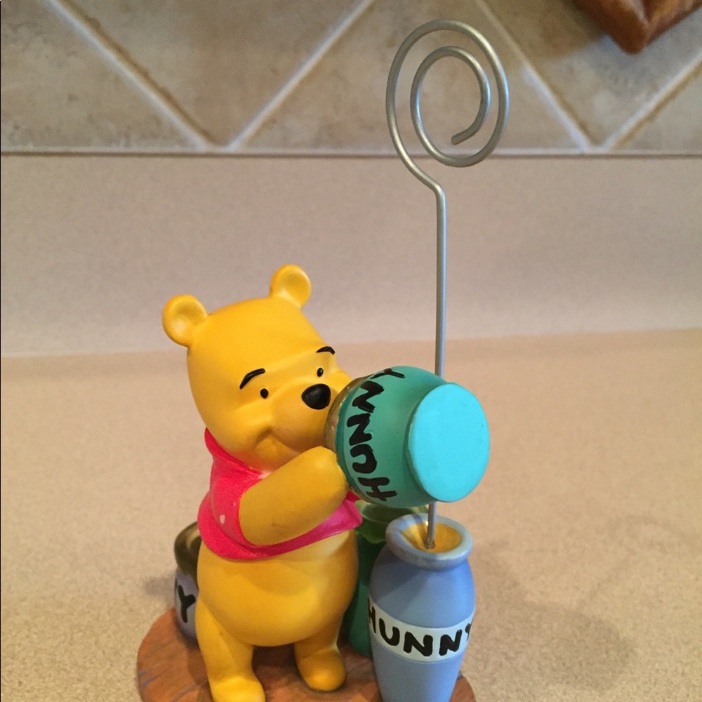 Vintage Winnie The Pooh Note Or Photo Holder - Gem